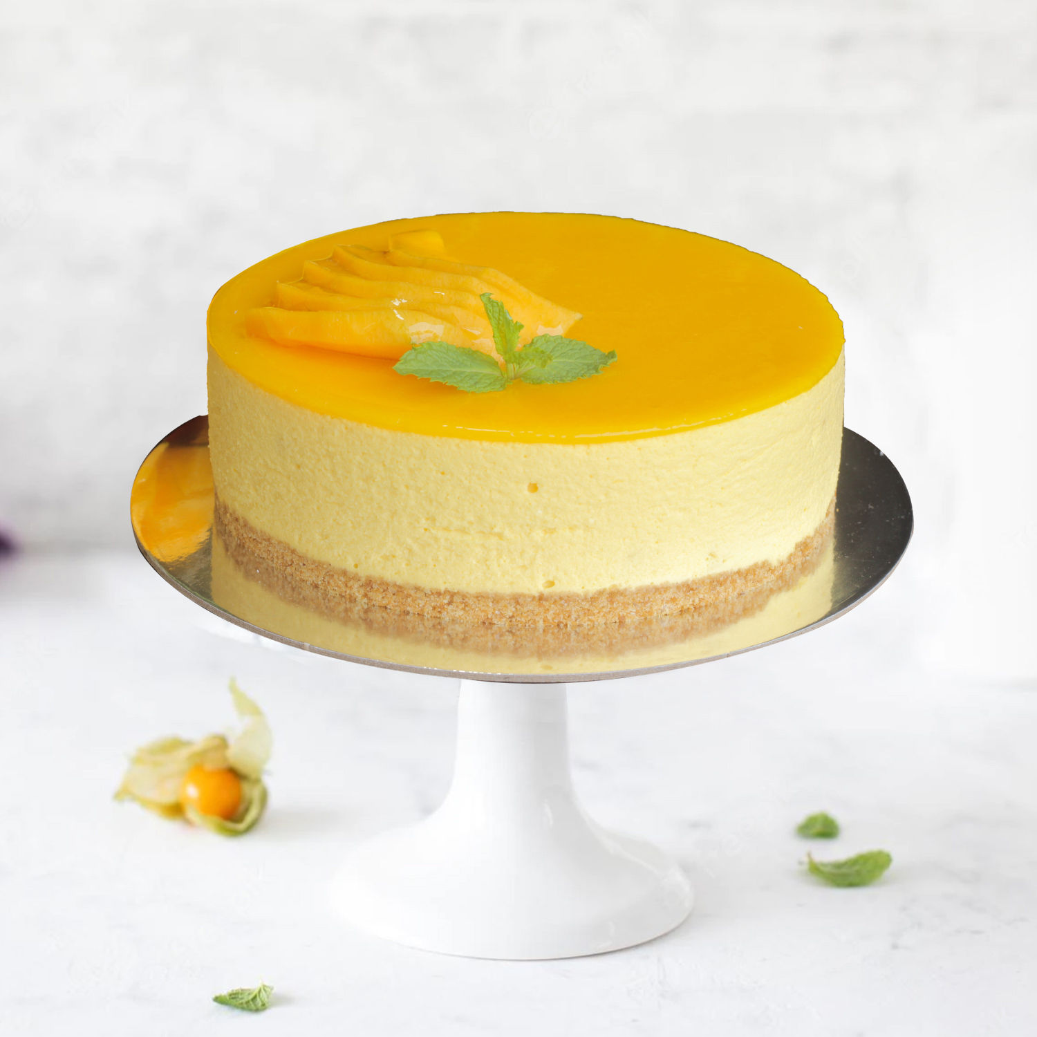 Online Mango Cheese Cake Small Gift Delivery in Bahrain - Fnp.ae
