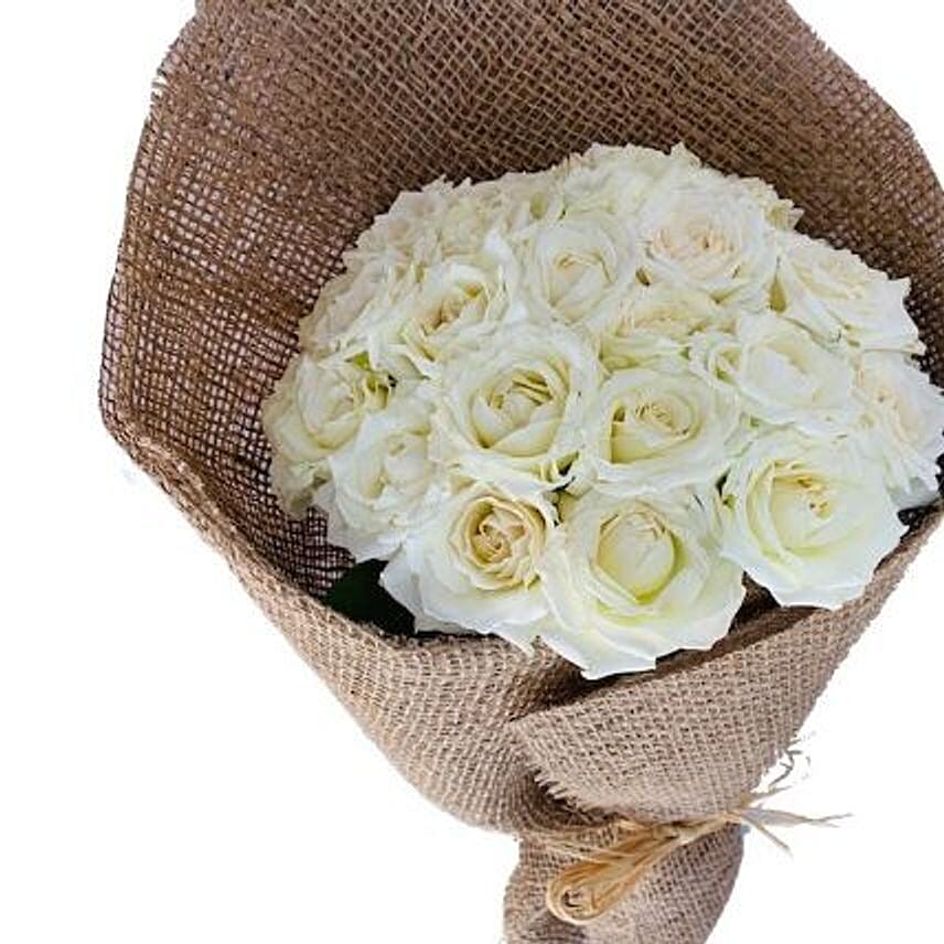 Online Eternal Love White Rose Bouquet Gift Delivery in Egypt - FNP