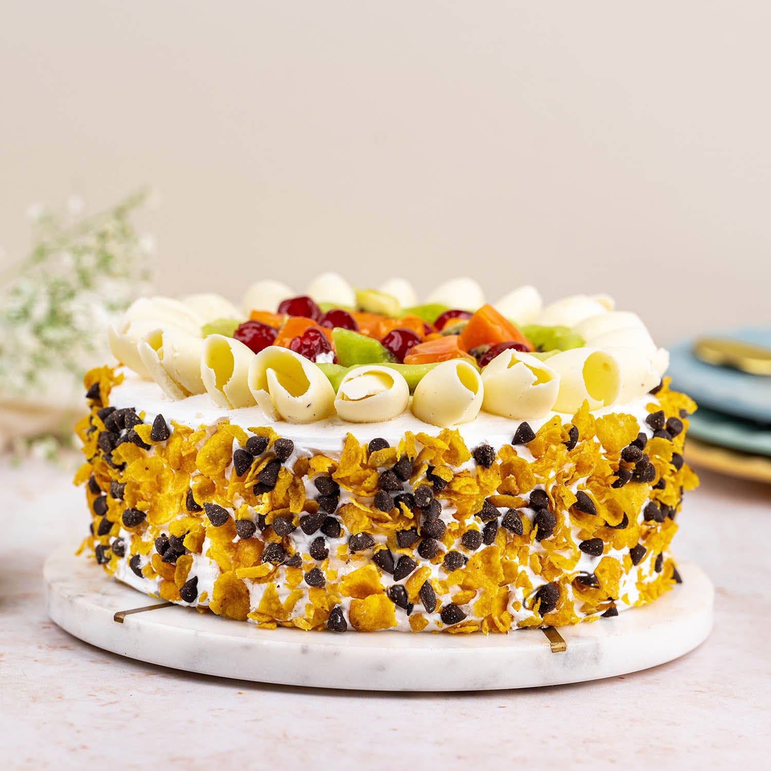 Online Fruit Overload Cake 1 Kg Gift Delivery in India - FNP