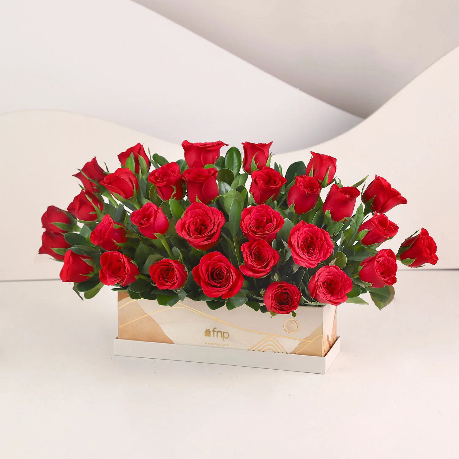 Online Velvety Love 30 Red Roses Box Gift Delivery in India - FNP