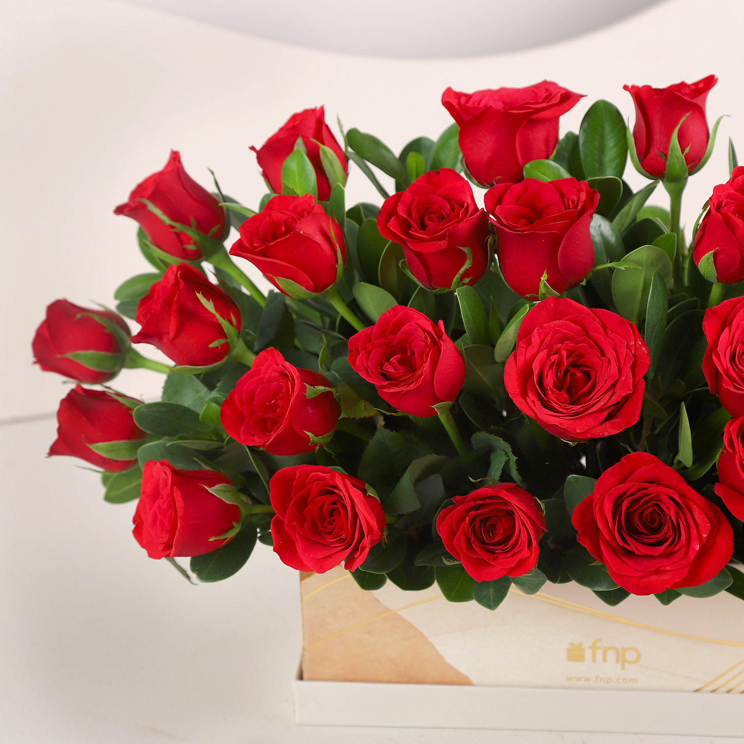 Online Velvety Love 30 Red Roses Box Gift Delivery in India - FNP