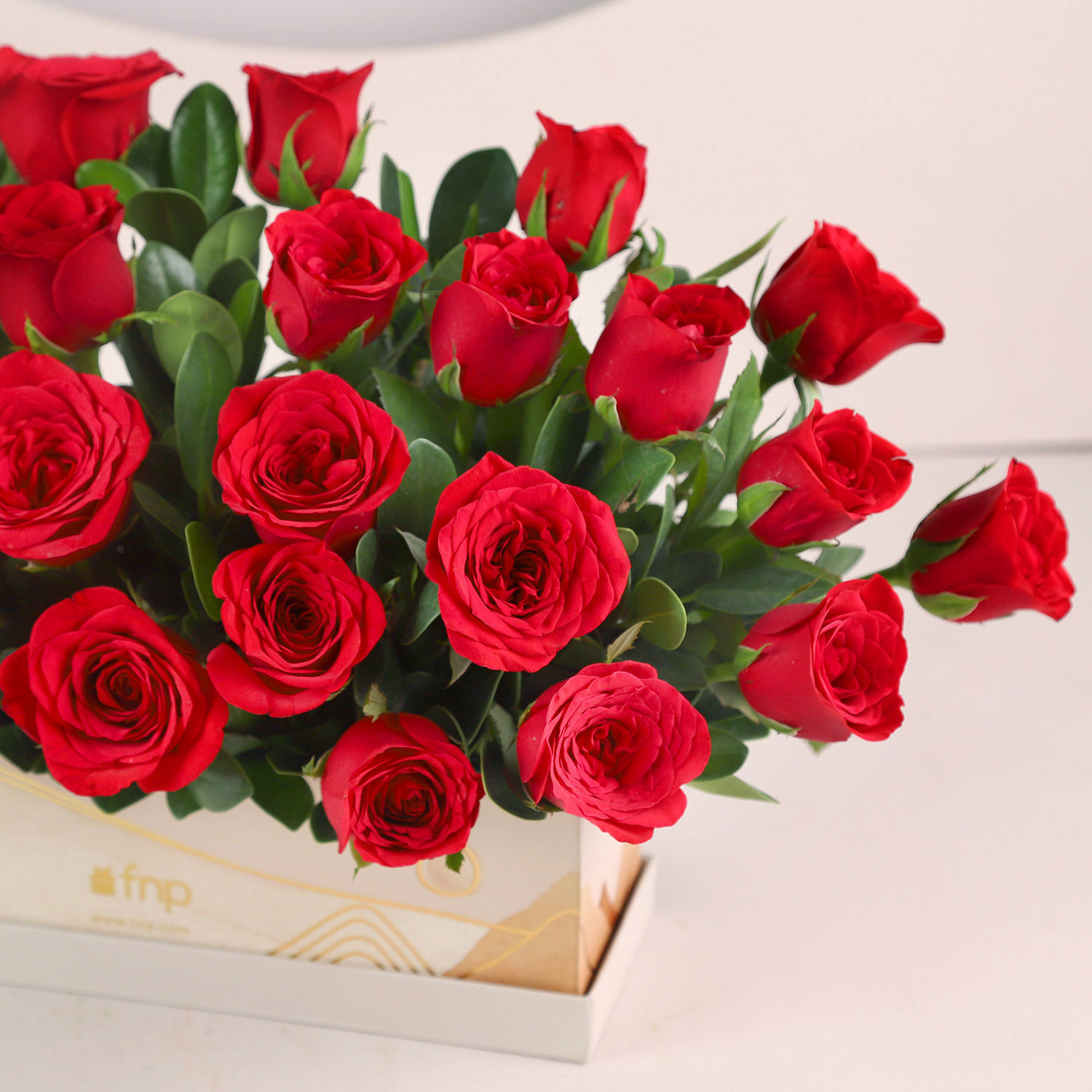 Online Velvety Love 30 Red Roses Box Gift Delivery in India - FNP