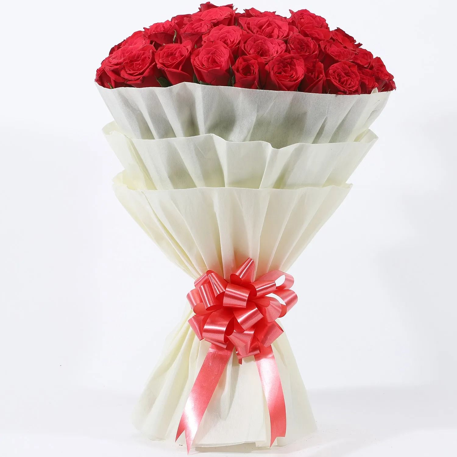 Online Majestic 50 Red Roses Bouquet Gift Delivery in India - Fnp.ae