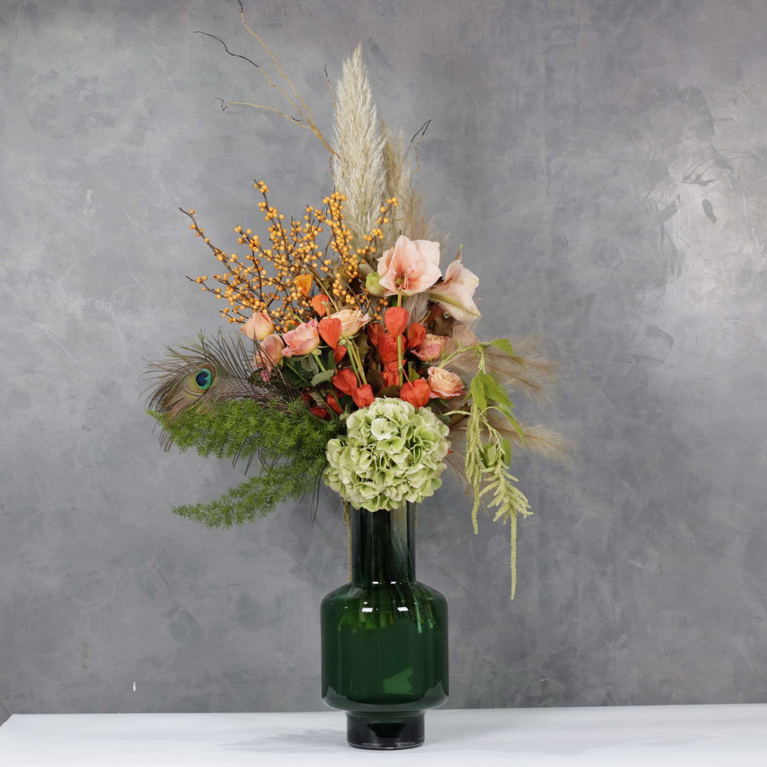 Online Autumn Design With Vase Gift Delivery in Kuwait - FNP