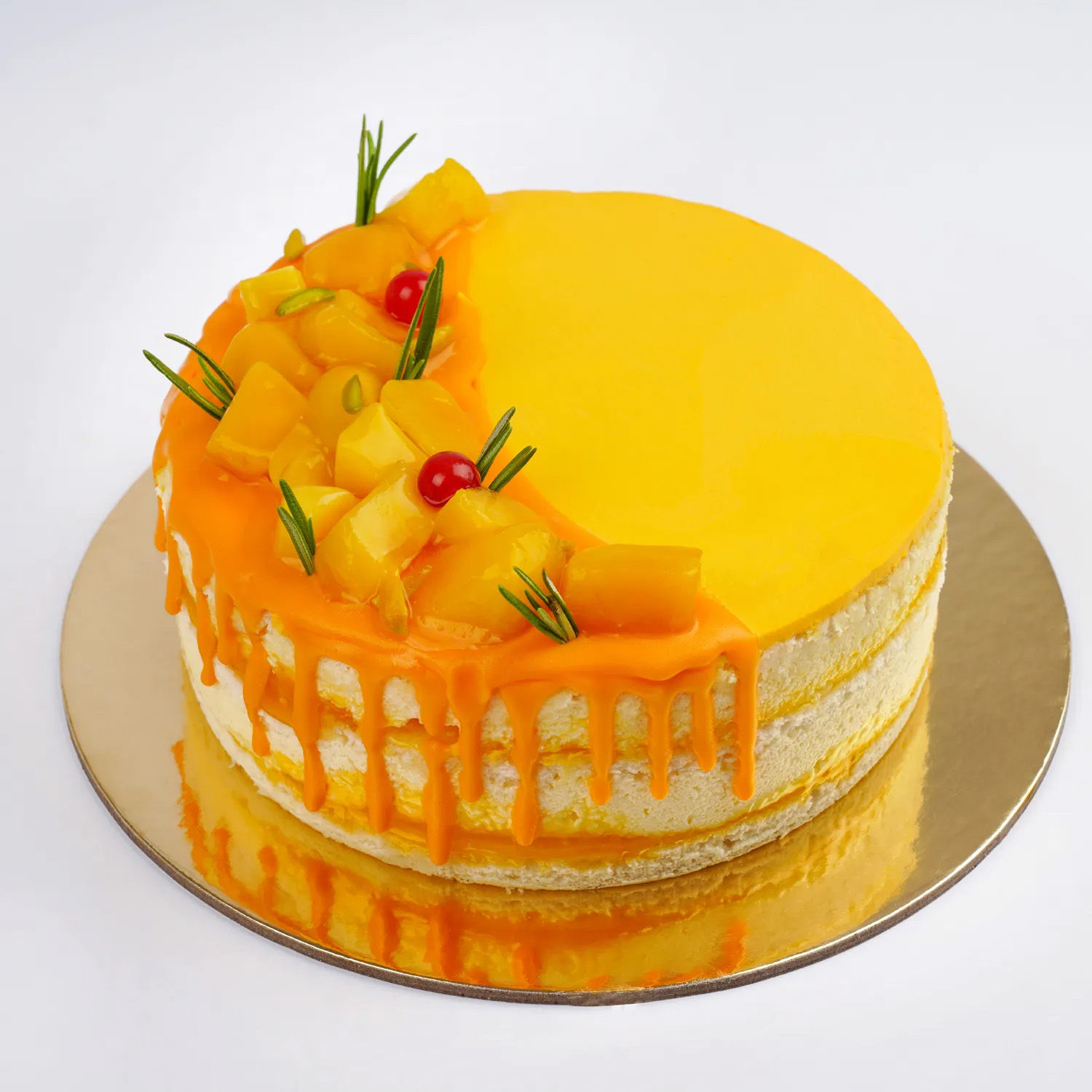 Online Mango Bites Sponge Cake 8 Portion Gift Delivery in Kuwait - FNP