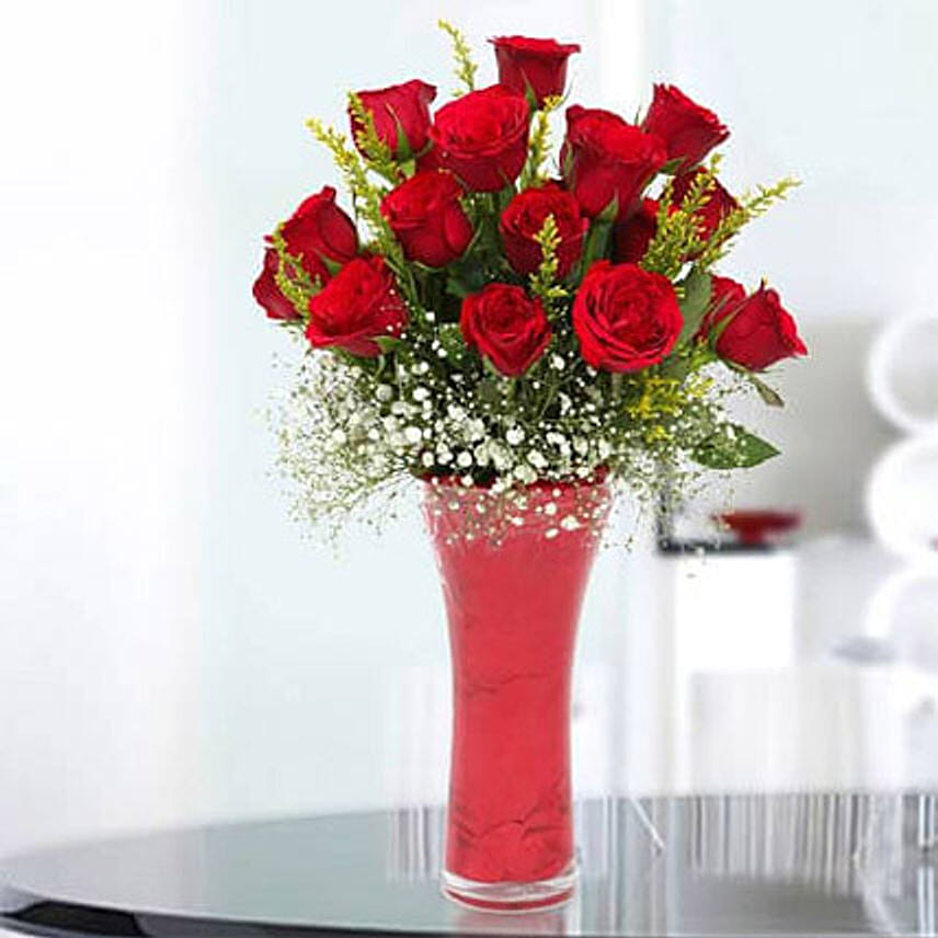 Online Long Stem Red Roses Standard Gift Delivery in UAE - FNP