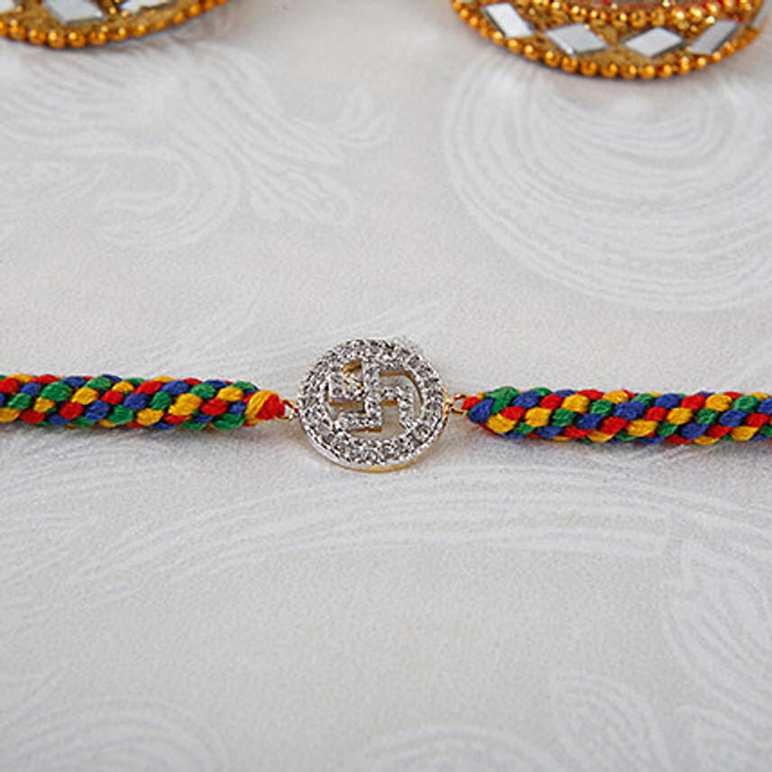 Order Colorful Swastika Rakhi Online | Same-Day Delivery UAE - Fnp.ae
