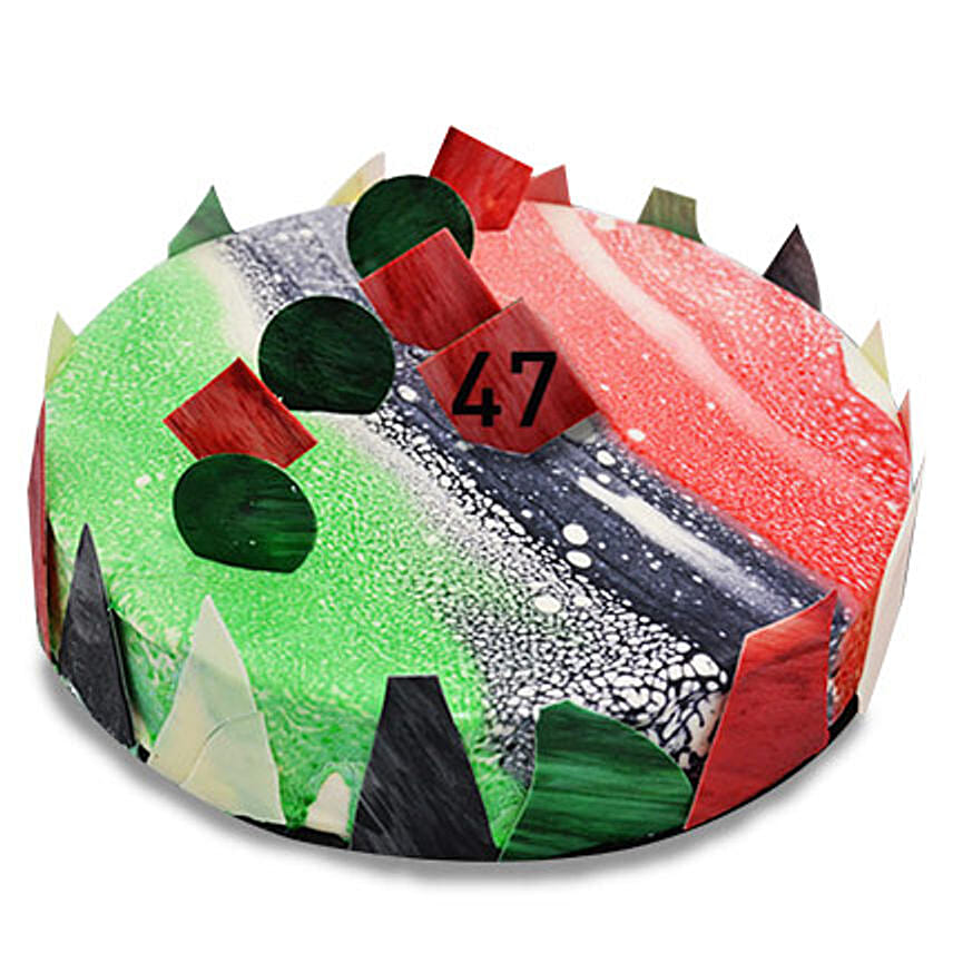 Online 8 Portion National Day Cake Gift Delivery in UAE - FNP
