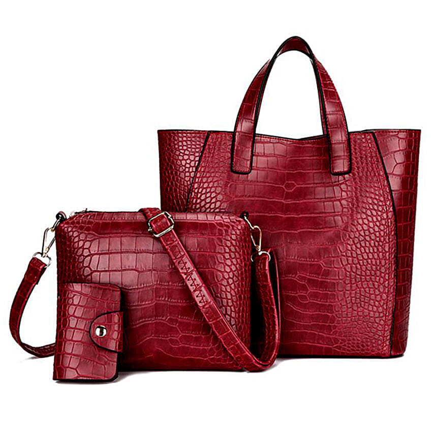 Online Set of 3 Red Bags Gift Delivery in UAE - FNP