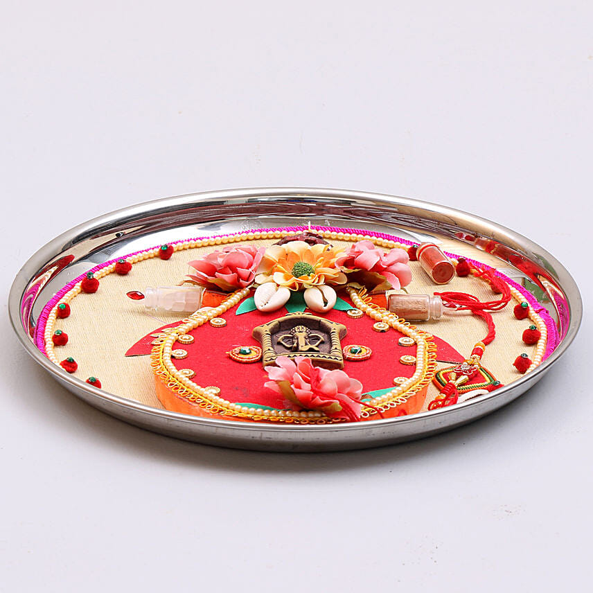 Online Designer Rakhi Thali Combo Gift Delivery in UAE - FNP