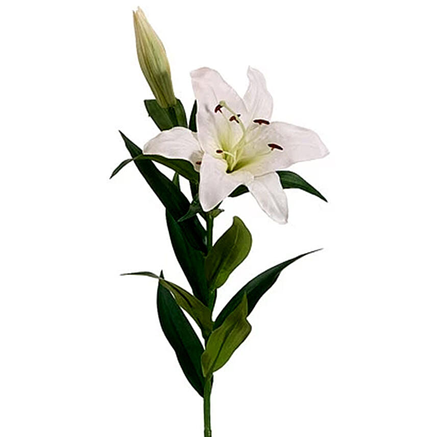 Order 2 Stems of Artificial White Stargazer Lily Online | Same-Day ...