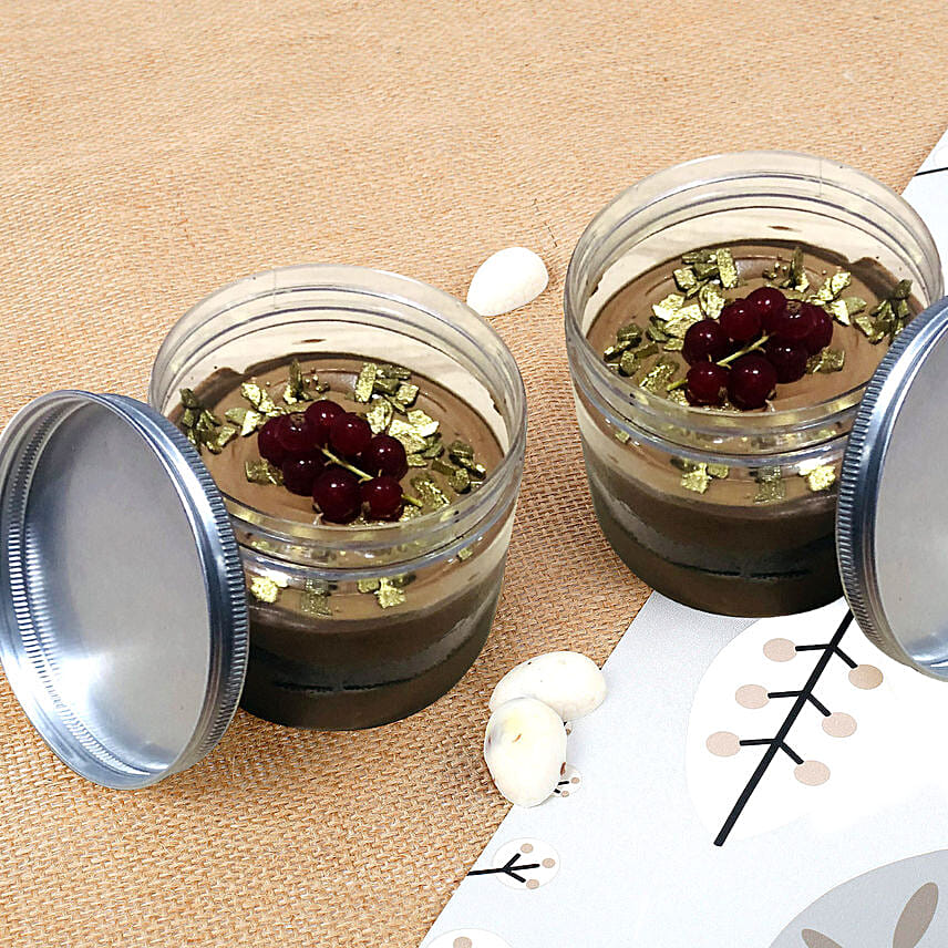 Order Tempting Dark Chocolate Mousse Cake In Jar Online | Same-Day ...