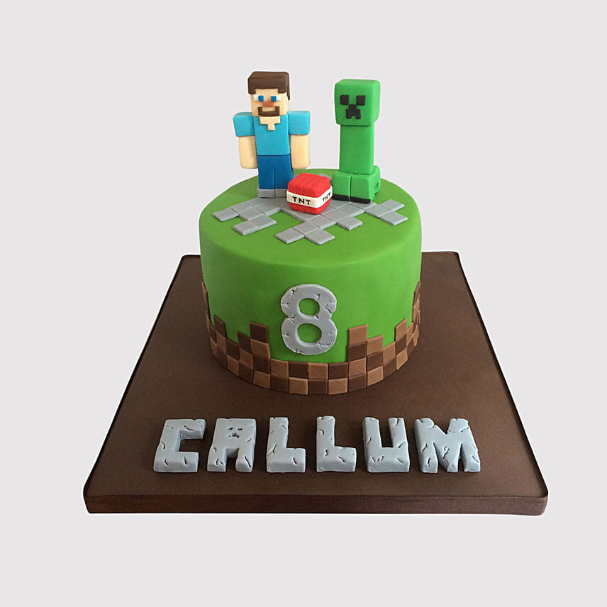 Online Minecraft Steve Chocolate Cake Gift Delivery in UAE - FNP