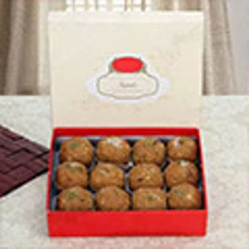 Online Half Kg Bessan Laddoo Box Gift Delivery in UAE - FNP
