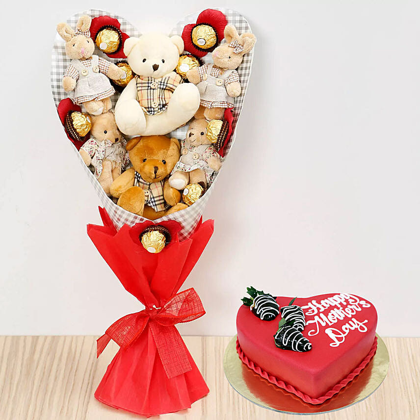 Order Tender Hugs and Mothers Day Heart Cake Online | Same-Day Delivery ...