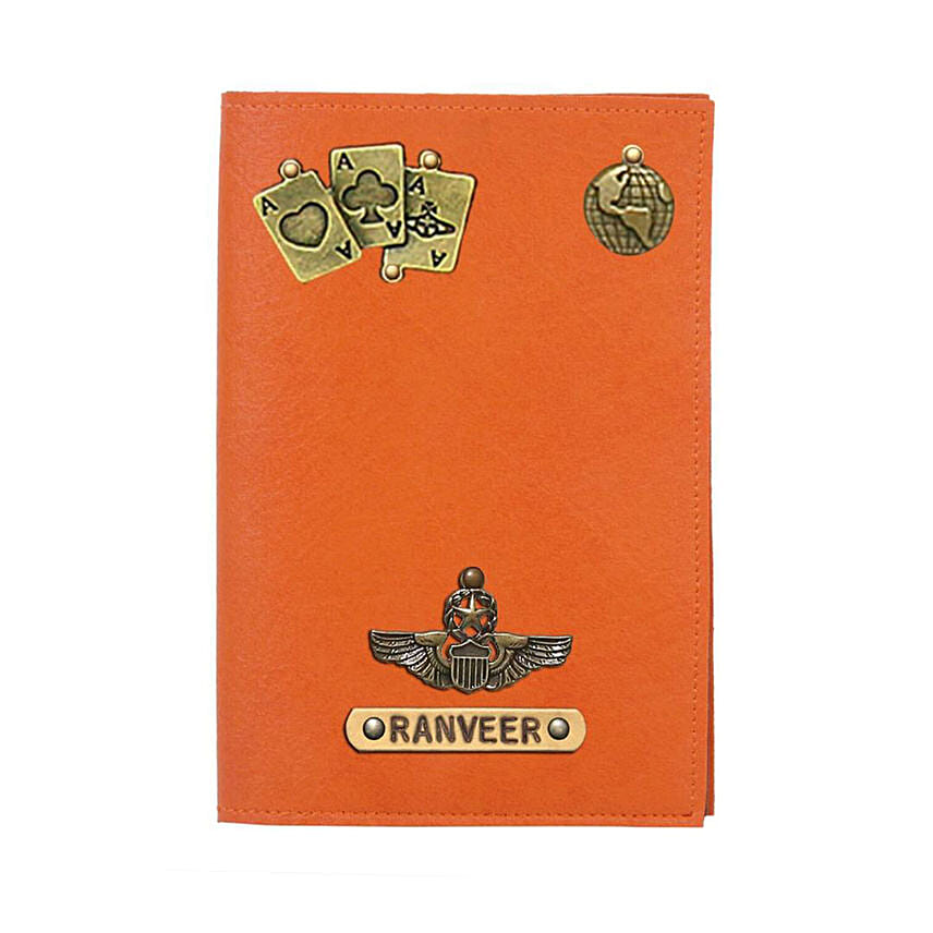 Order Personalised Orange Passport Cover Online | Same-Day Delivery UAE ...