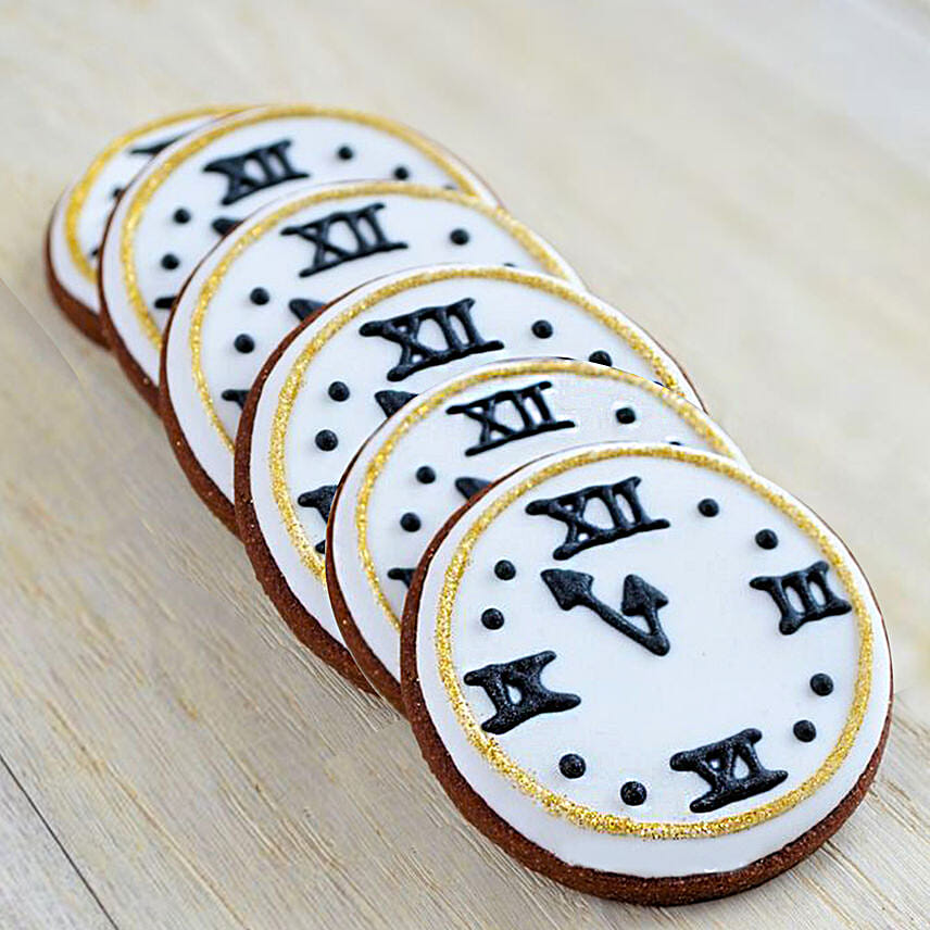 Online Clock Theme Cookies Gift Delivery in UAE - FNP
