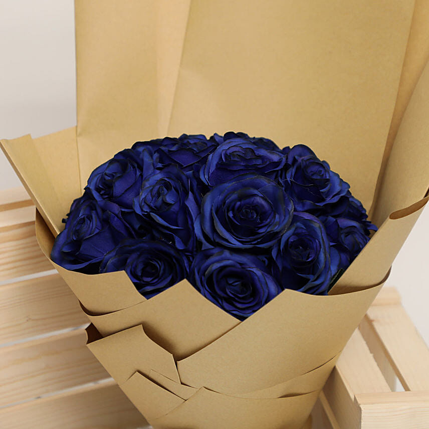 Online Lovely Artificial Blue Roses Bouquet Gift Delivery in UAE - FNP