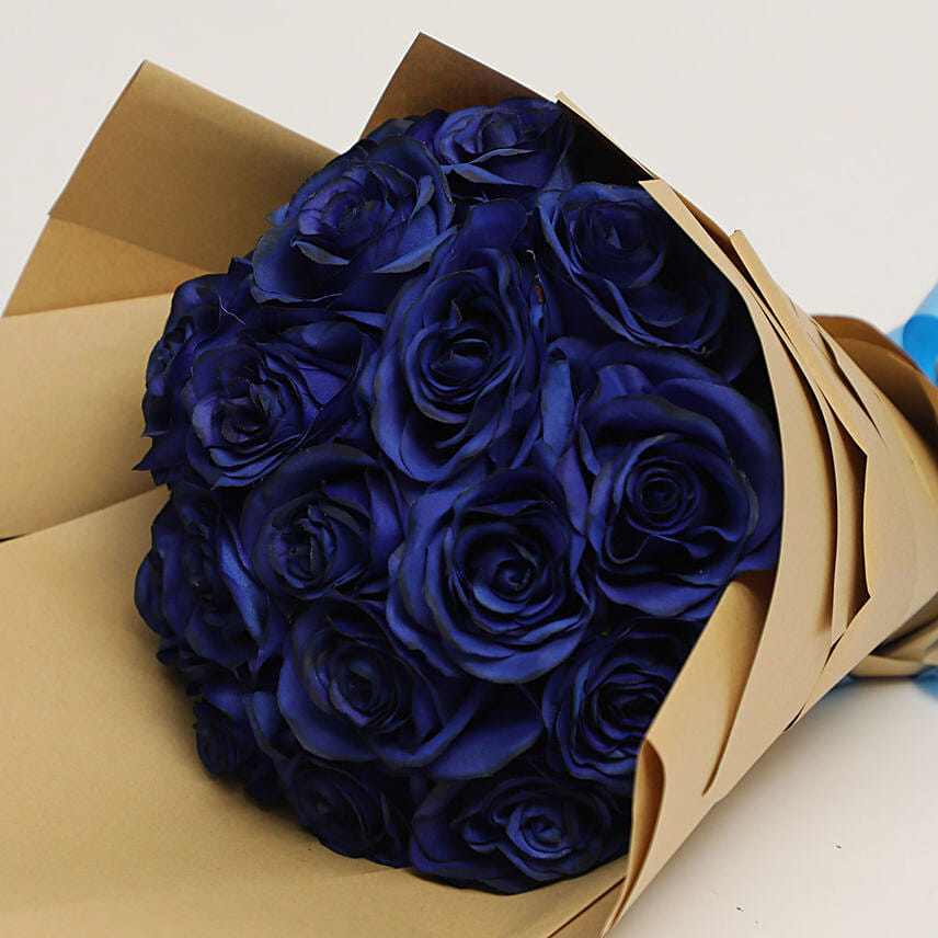 Online Lovely Artificial Blue Roses Bouquet Gift Delivery in UAE - FNP