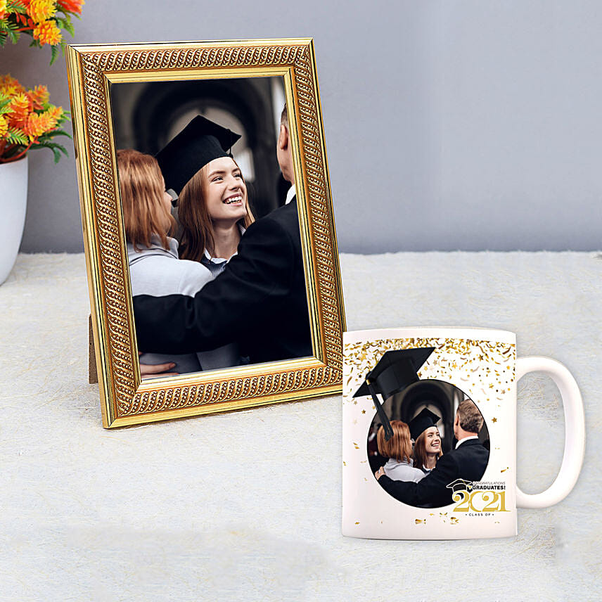 Order Graduation Moments Gold Frame n Mug Online | Same-Day Delivery ...