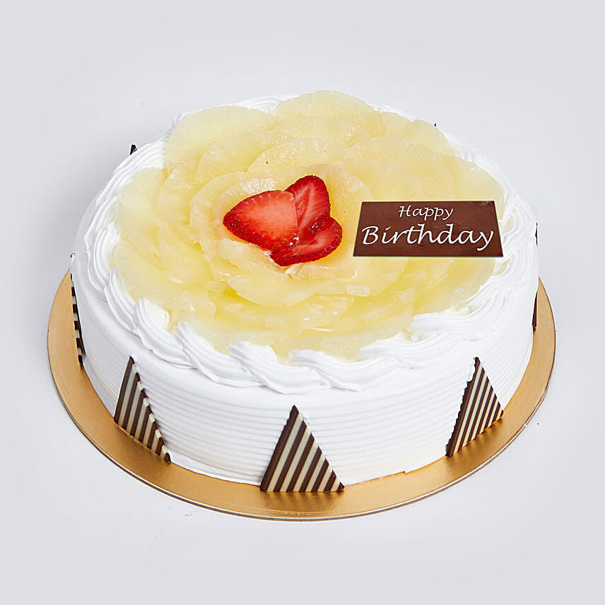 Online 500 grams Pineapple Cake For Birthday Gift Delivery in UAE - FNP