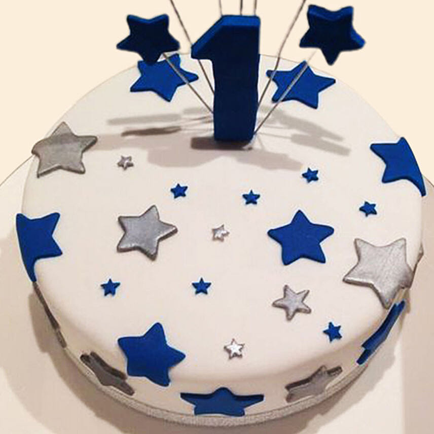 Order Starry 1st Birthday Red Velvet Cake Online | Same-Day Delivery ...