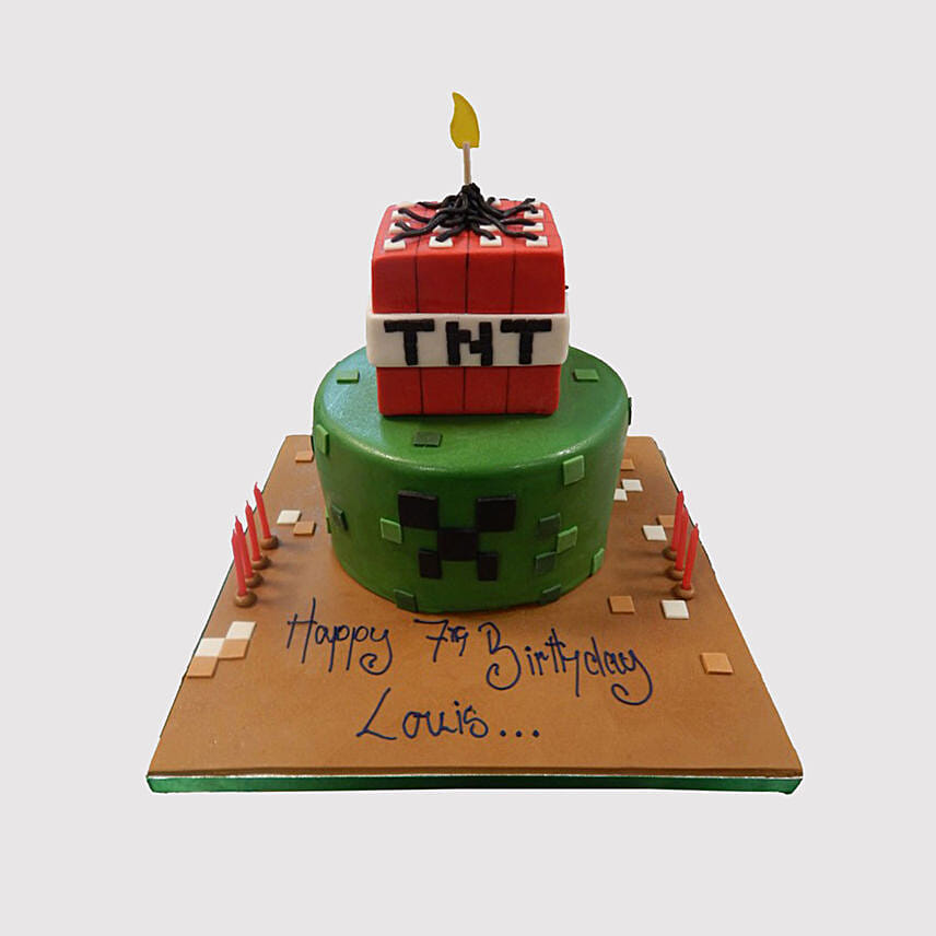 Order 2 Tier Minecraft Red Velvet Cake Online | Same-Day Delivery UAE ...
