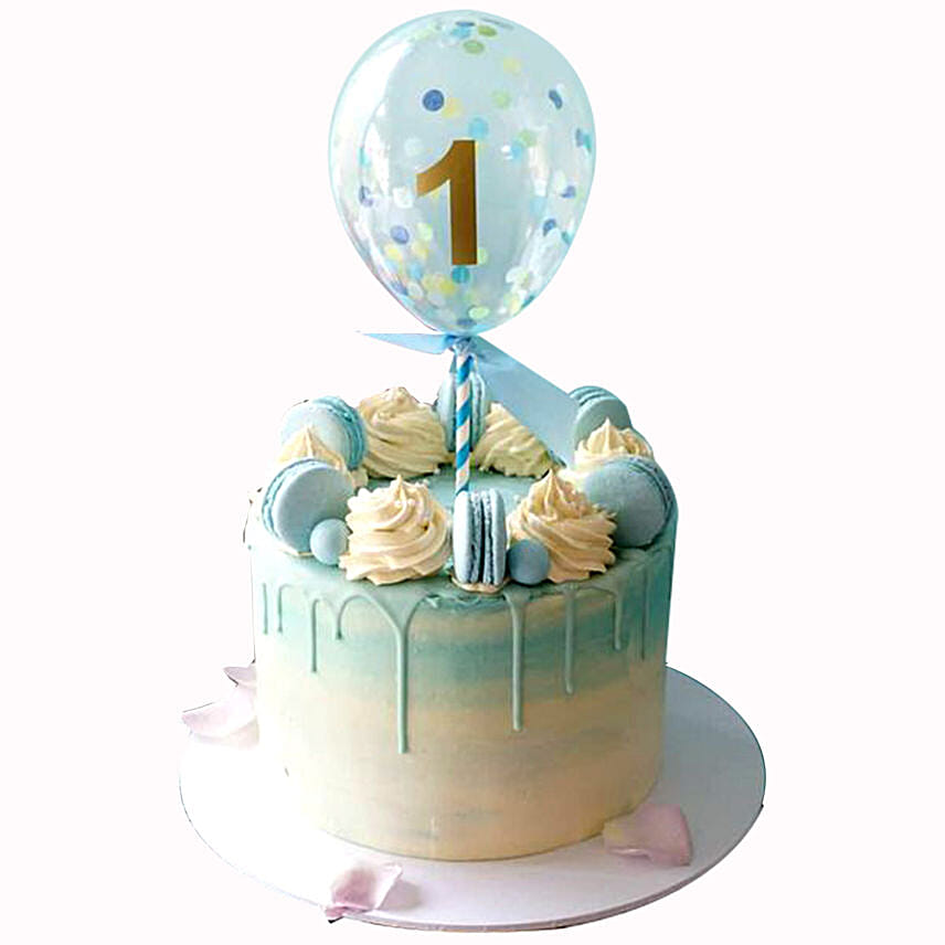 Online Balloon Decorated Red Velvet Cake Gift Delivery in UAE - FNP