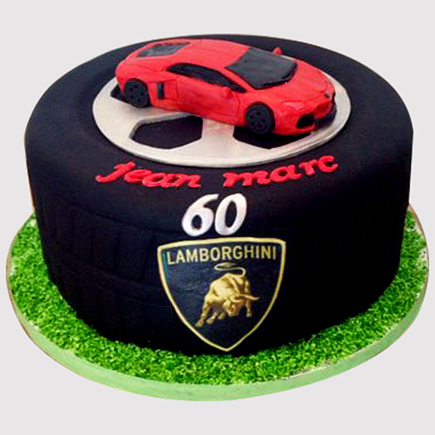 Order Lamborghini Themed Red Velvet Cake Online | Same-Day Delivery UAE ...