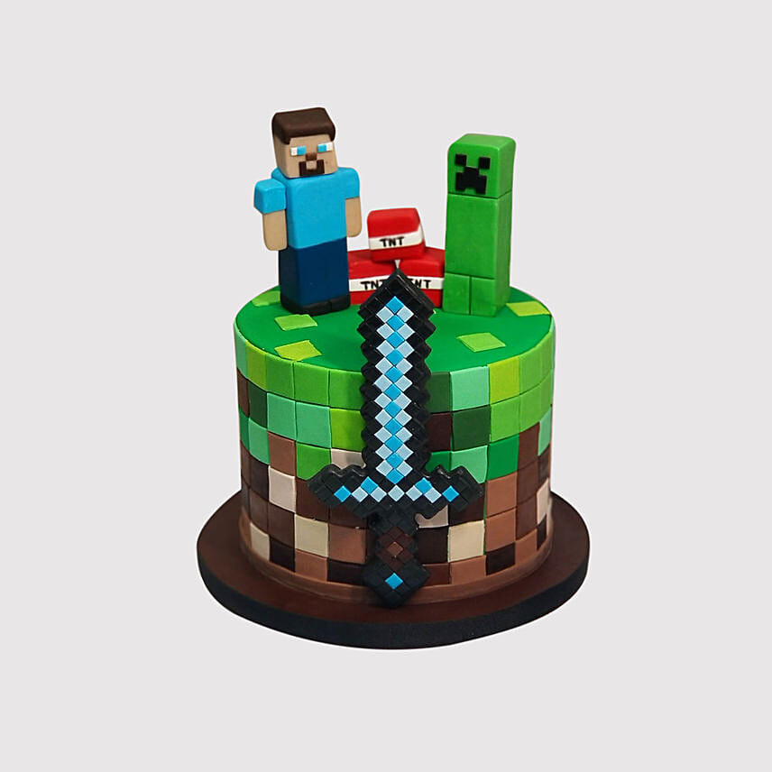 Order Minecraft Birthday Red Velvet Cake Online | Same-Day Delivery UAE ...