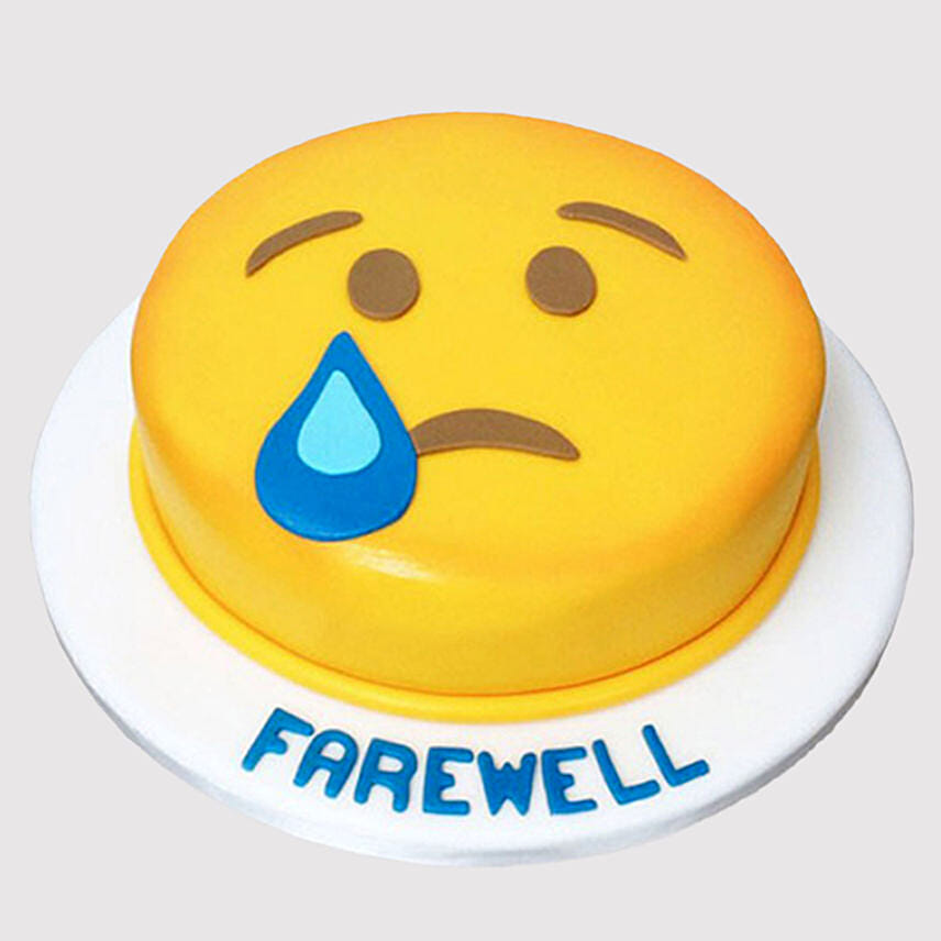 Online Sad Smiley Red Velvet Cake Gift Delivery in UAE - FNP