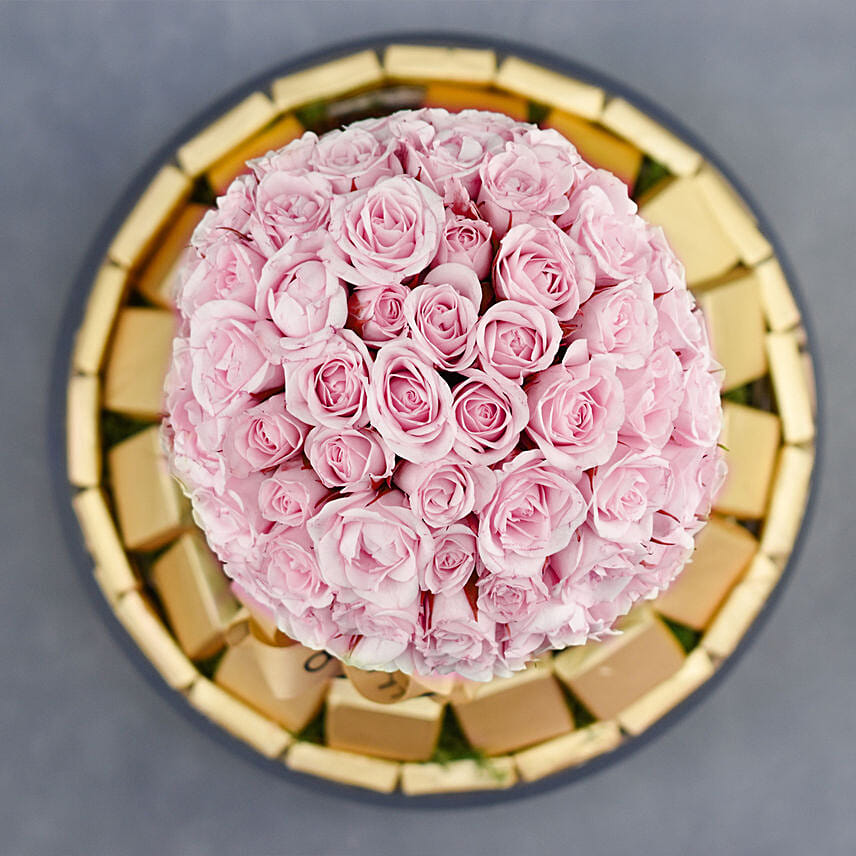 Order Timeless Pink Roses and Chocolates Online | Same-Day Delivery UAE ...