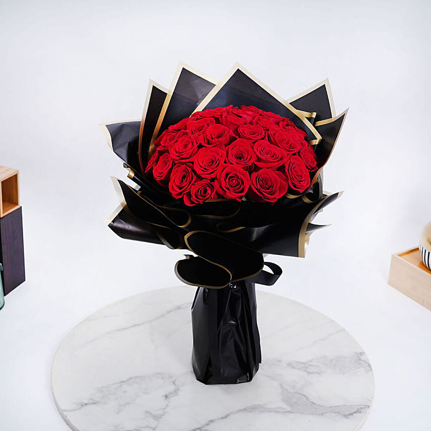 Online 35 Red Roses Designer Bouquet Gift Delivery in UAE - FNP