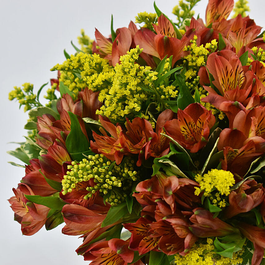 Order Orange Peruvian Lilies Arrangement Online | Same-Day Delivery UAE ...