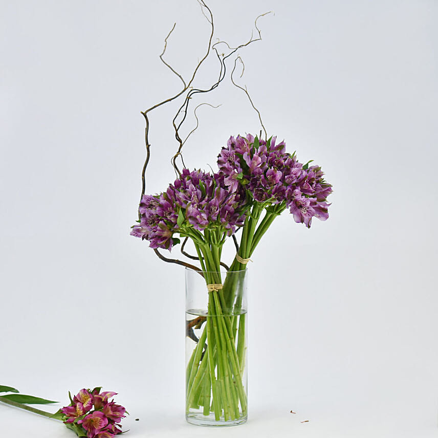 Online Purple Peruvian Lilies arrangement Gift Delivery in UAE - FNP