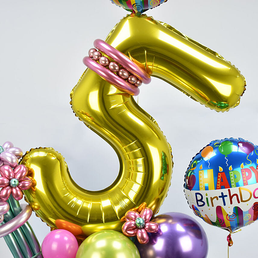 Order Birthday Numeric Single Balloon Arrangement Online | Same-Day ...