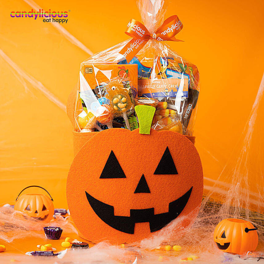 Order Spooky Pumpkin Hamper Large By Candylicious Online | Same-Day ...