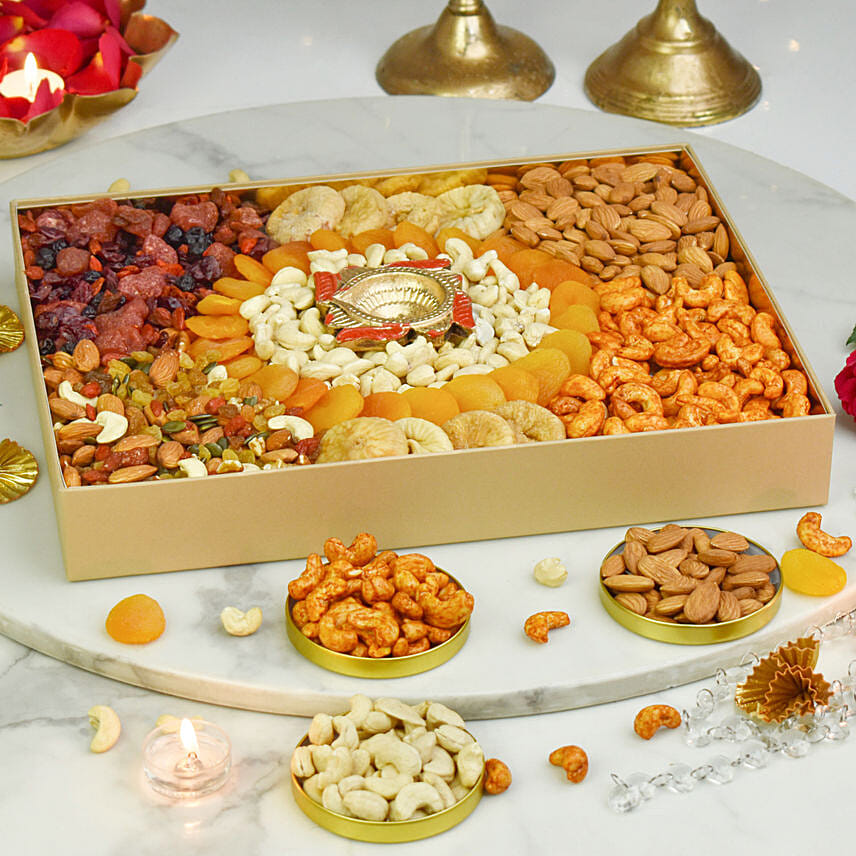 Online Diwali Celebration Dry Fruit Box Gift Delivery In Uae Fnp
