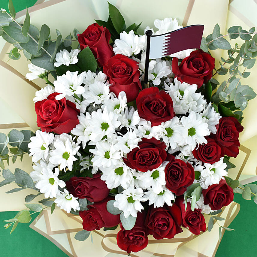أون لاين Qatar Theme Flower Bouquet توصيل هدايا في UAE - FNP