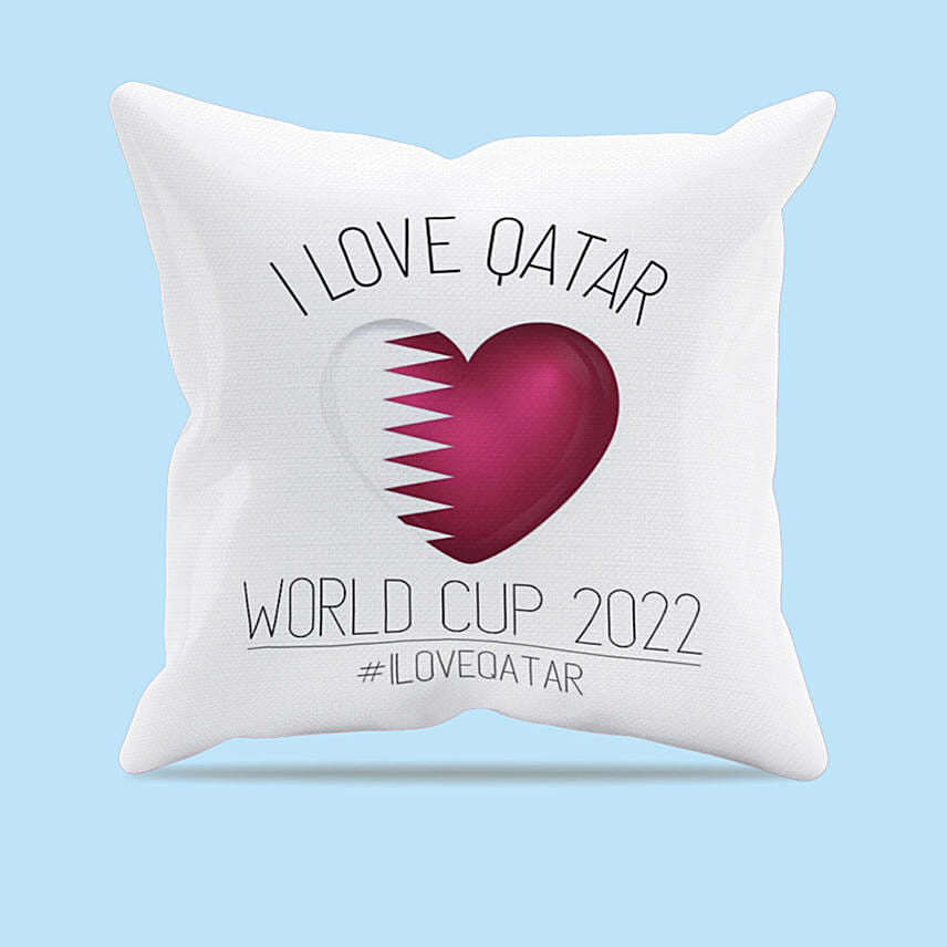 Online I Love Qatar Cushion Gift Delivery in UAE - FNP