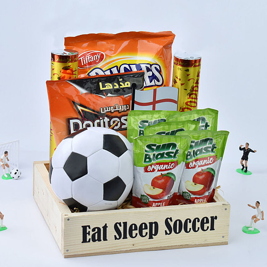 Order Eat Sleep Soccer Gift Hamper Online | Same-Day Delivery UAE - Fnp.ae