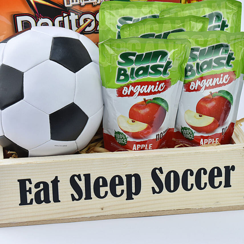 Order Eat Sleep Soccer Gift Hamper Online | Same-Day Delivery UAE - Fnp.ae