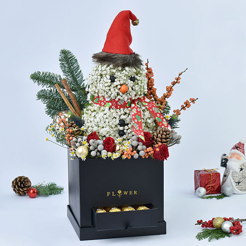 Online Snowman Flowers Gift Delivery in UAE - FNP