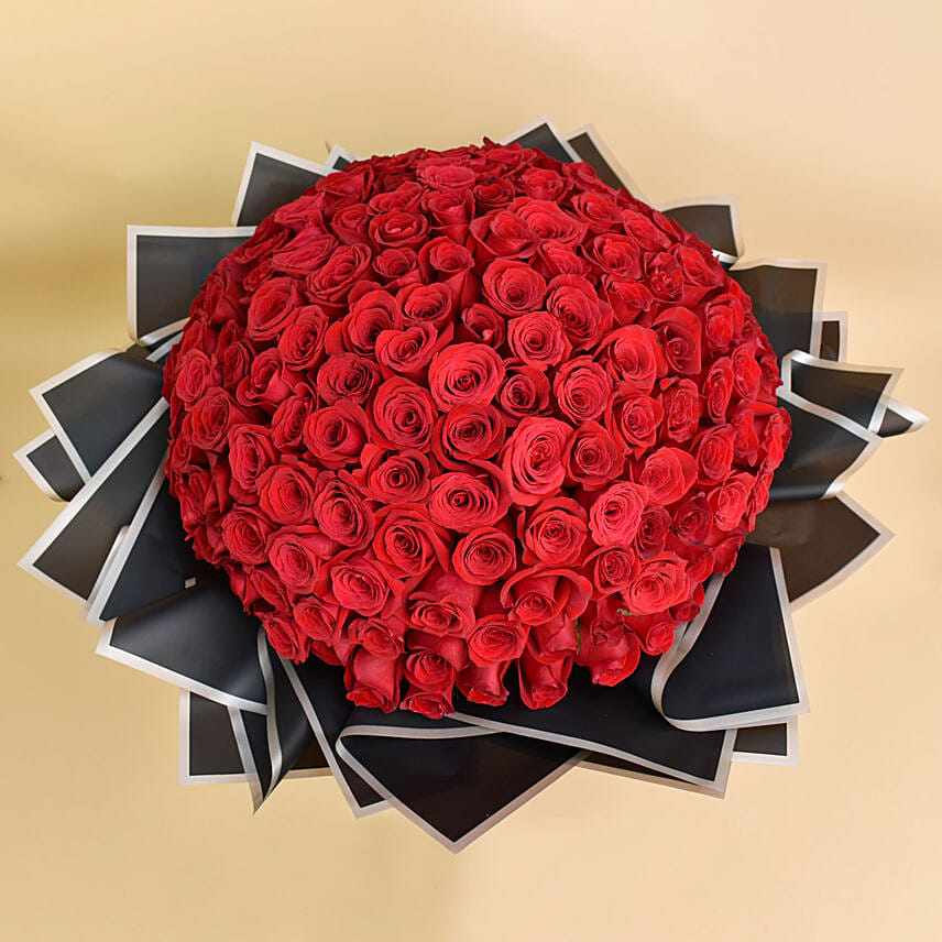 Order 200 Valentine Roses Bouquet Online | Same-Day Delivery UAE - Fnp.ae
