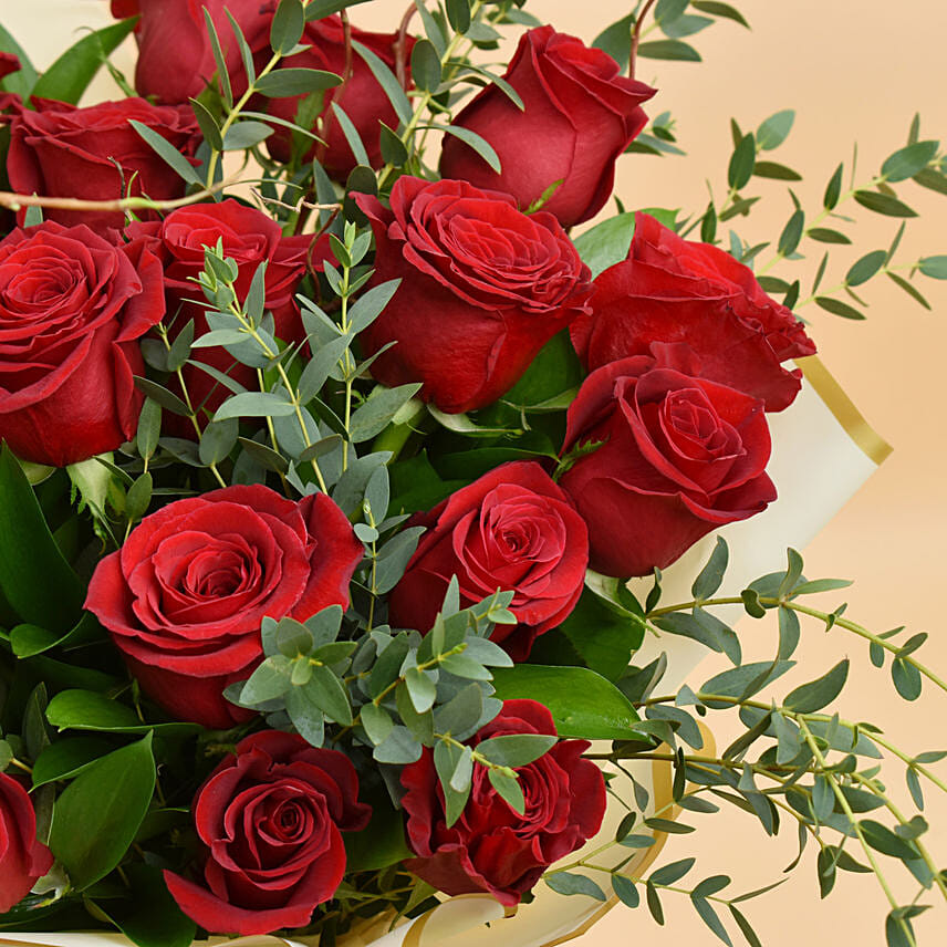 Order 20 Red Roses Mesmerizing Bouquet Online | Same-Day Delivery UAE ...