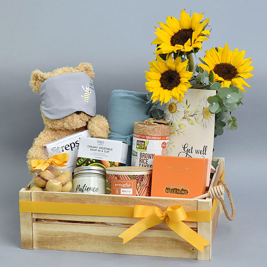 Order Get Well Soon Sunflower Hamper Online | Same-Day Delivery UAE ...