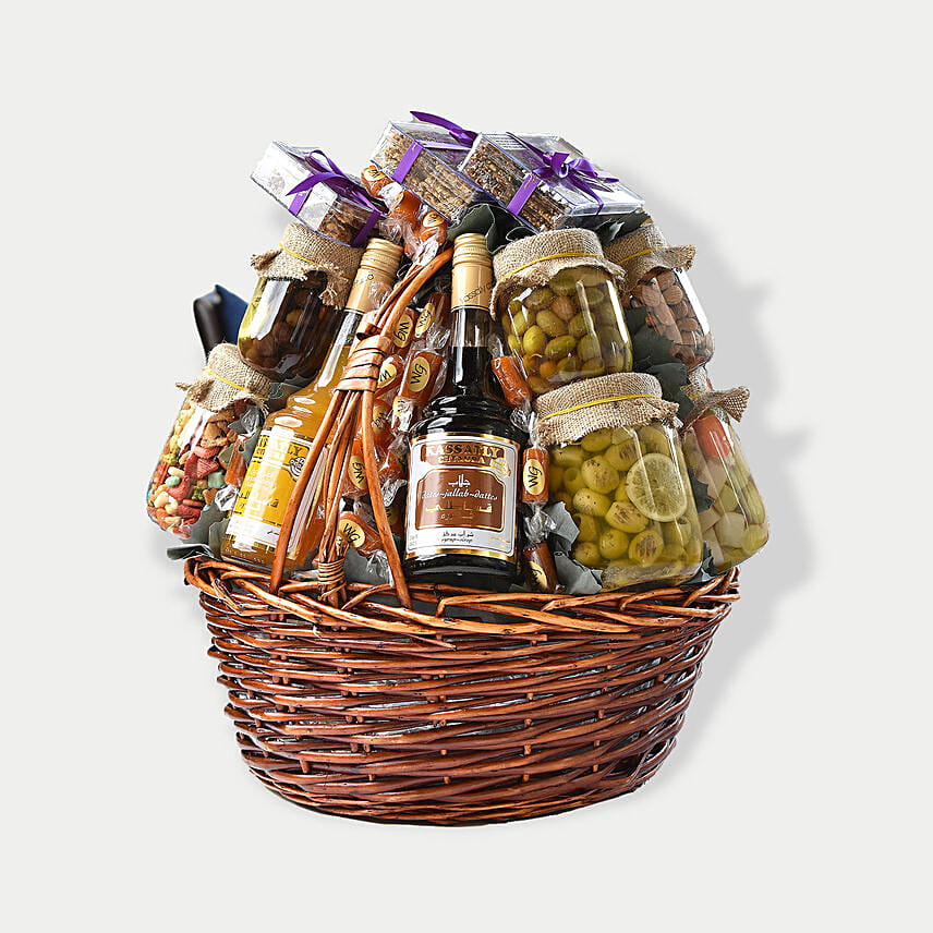 Order Grand Assorted Sweets and Savoury Snack Basket By Wafi Online ...