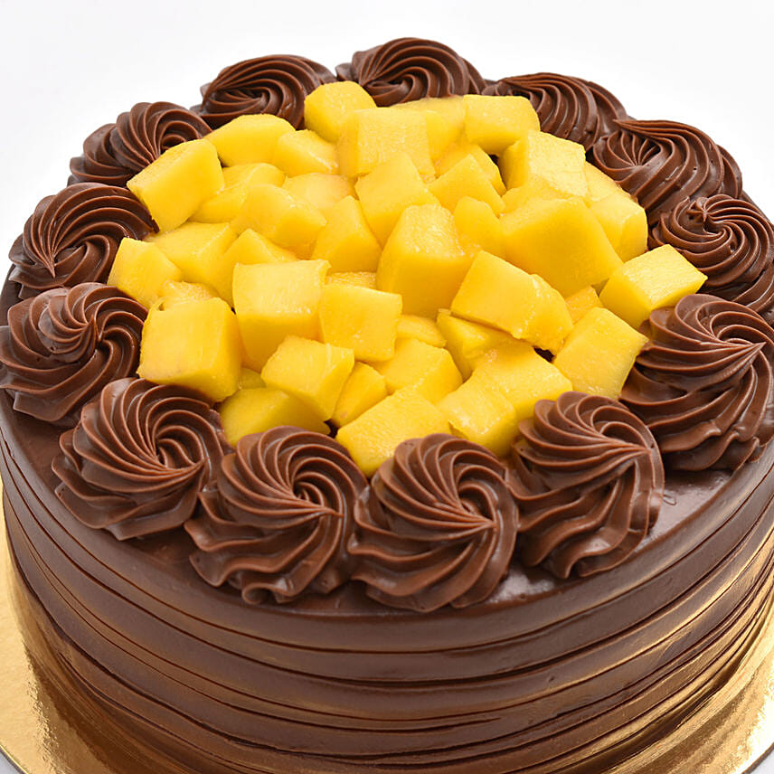Online Delicious Choco Mango Cake 8 Portion Gift Delivery in UAE - FNP