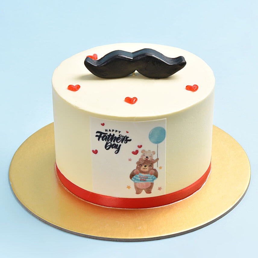 Online Father's Day Special Moustache Cake Gift Delivery in UAE - FNP