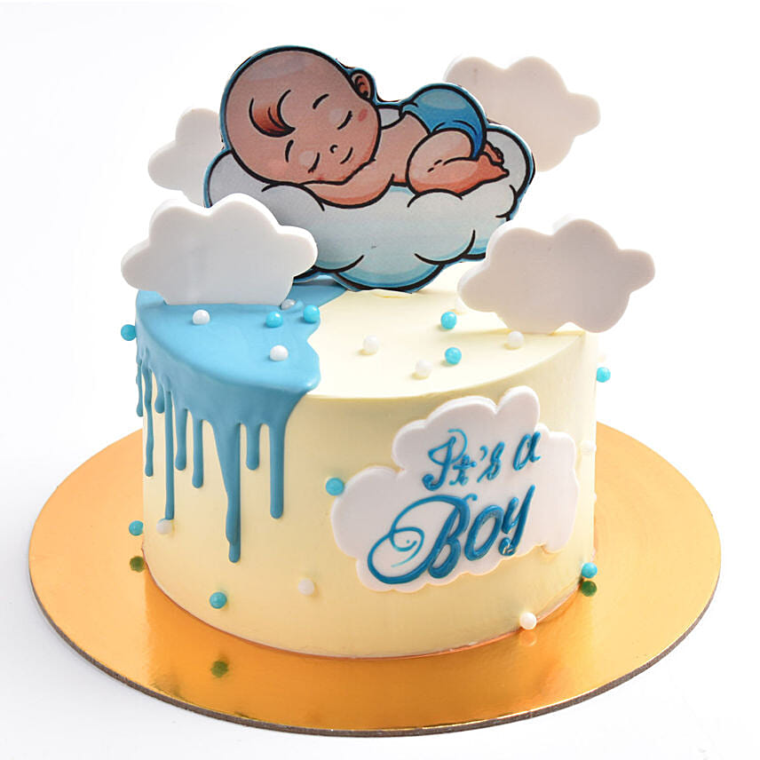 Online It's a Boy Designer Red Velvet Cake Gift Delivery in UAE - FNP